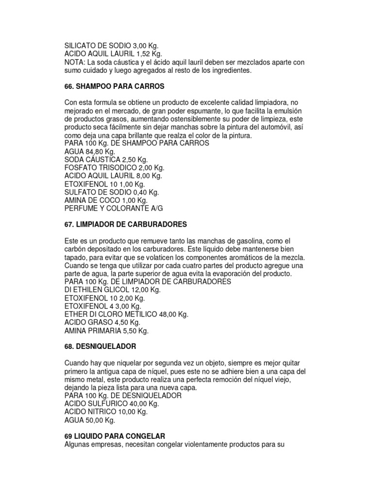 Formulas para La Elaboraci N de Productos Industriales-22 | PDF