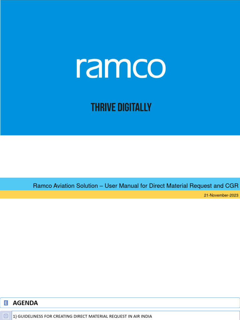 Direct Material Request and CGR Process Flow 0.2 | PDF | Computing
