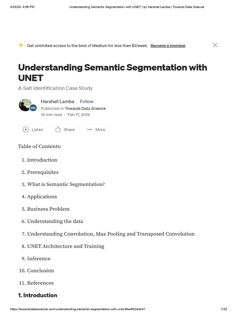 Semantic Segmentation with UNET | PDF | Image Segmentation | Computer Vision