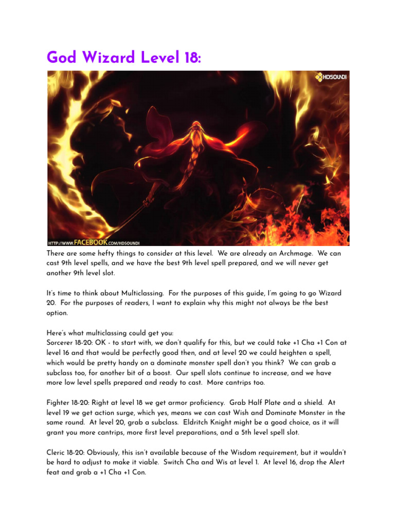 God Wizard Level 18: PDF | PDF | Gary Gygax Games | Dungeons & Dragons
