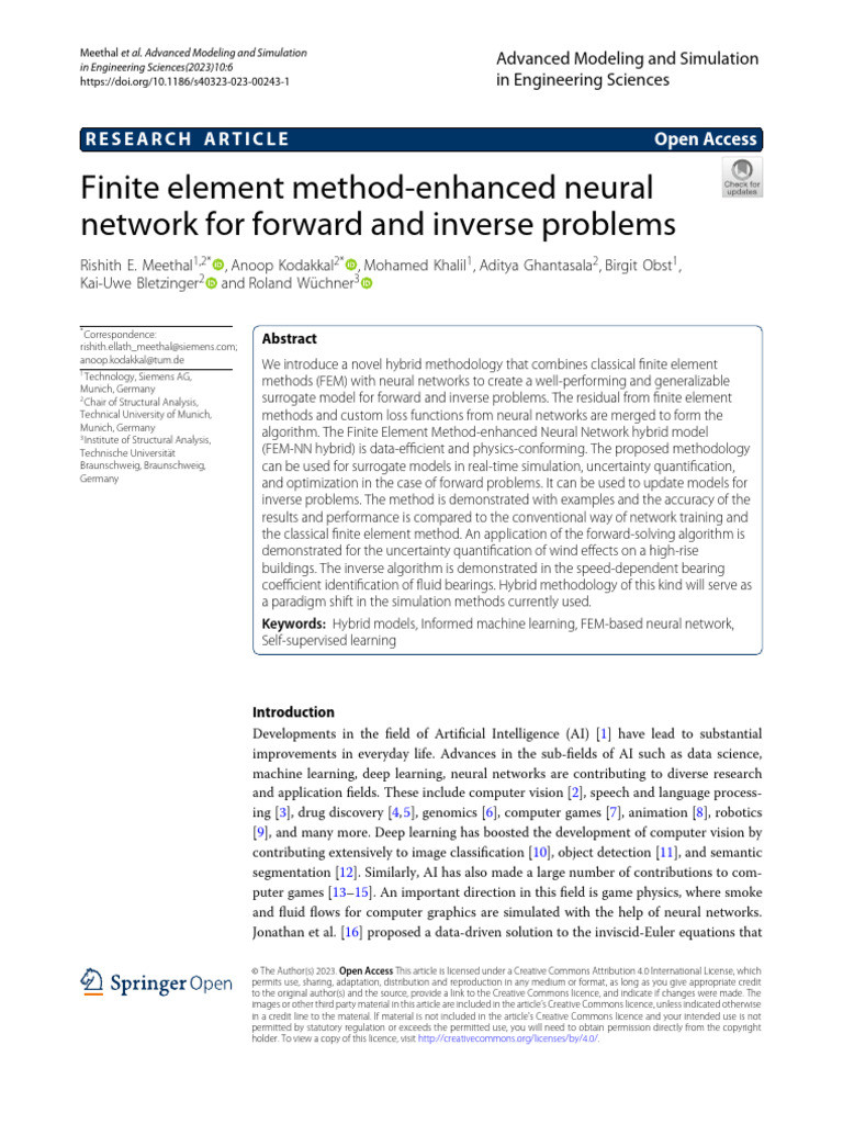 Neural Networks Pdf Artificial Neural Network Finite Element Method