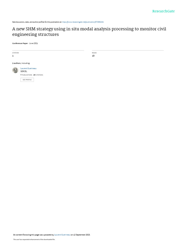 SHM Strategy for Bridge Monitoring | PDF | Bridge