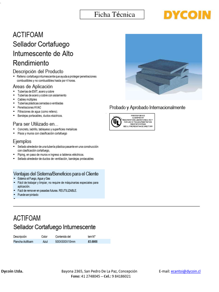 FT Actifoam | PDF | Materiales