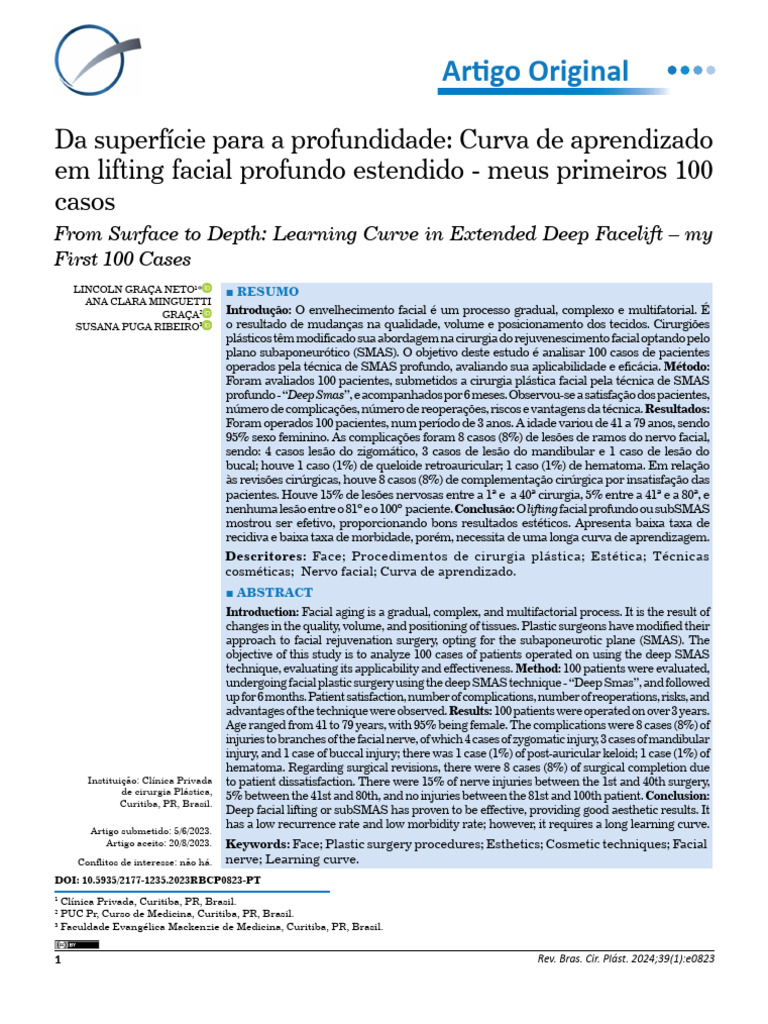 Da Superfície para A Profundidade: Curva de Aprendizado em Lifting ...