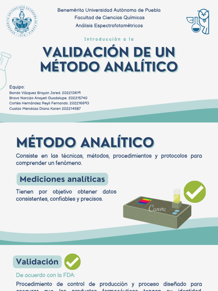 Validación de Un Metodo Analitico | PDF | Exactitud y precisión | Media