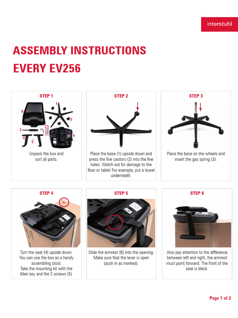 Interstuhl Velto Every Ev256 | PDF | Chair
