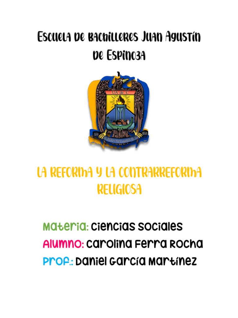 Reforma y Contrarreforma Religiosa | PDF | Iglesia Católica | Familias ...