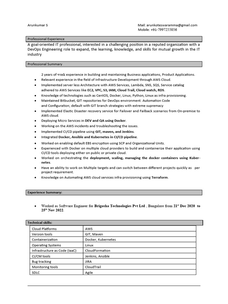 Resumes | PDF | Cloud Computing | Amazon Web Services