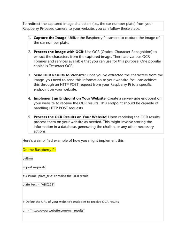 To Redirect The Captured Image Characters | PDF | Optical Character ...
