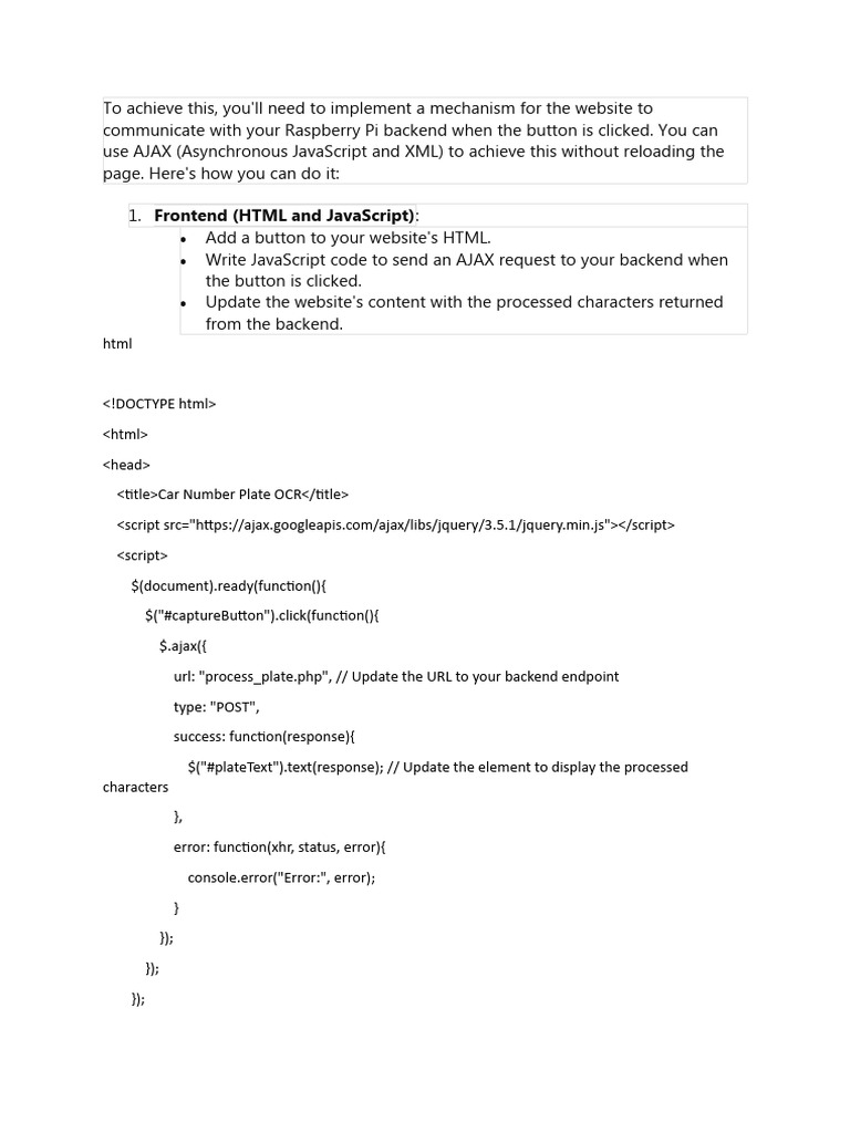 Backend For Capturing Image and Ocr | PDF | Ajax (Programming) | Software Engineering