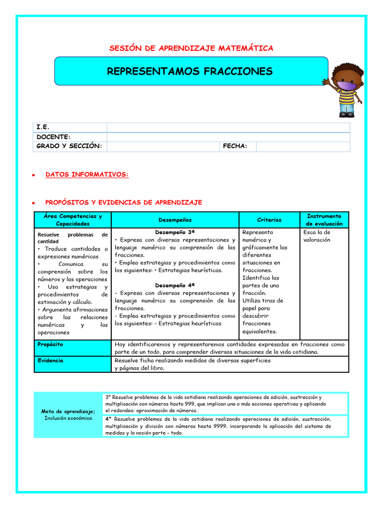 IV Ses Mate Juev 17 Representamos Fracciones-1 | PDF | Aprendizaje ... IV Ses Mate Juev 17 Representamos Fracciones-1 | PDF | Aprendizaje ...