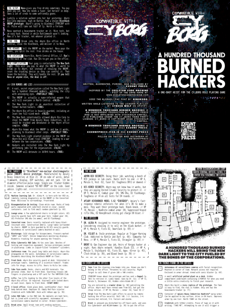 MÖRK BORG Exeunt Press CY BORG A Hundred Thousand Burned Hackers | PDF MÖRK BORG Exeunt Press CY BORG A Hundred Thousand Burned Hackers | PDF