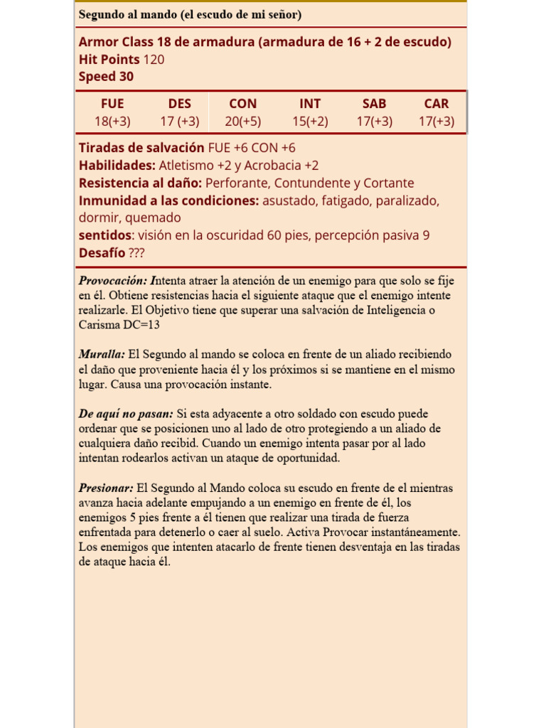 Segundo Al Mando 2.0 | PDF