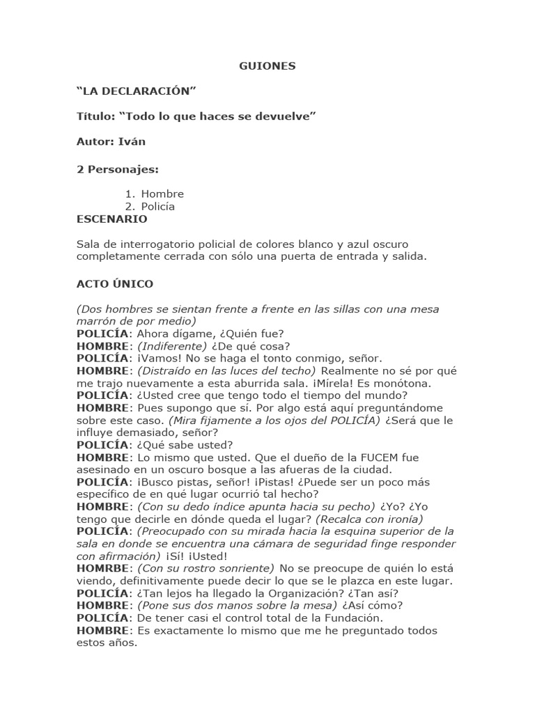 Guiones de Teatro | PDF