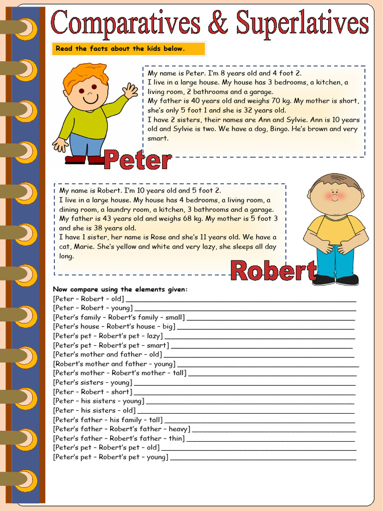 Comparatives Superlatives With Answers Editable Grammar Drills - 145344 ...