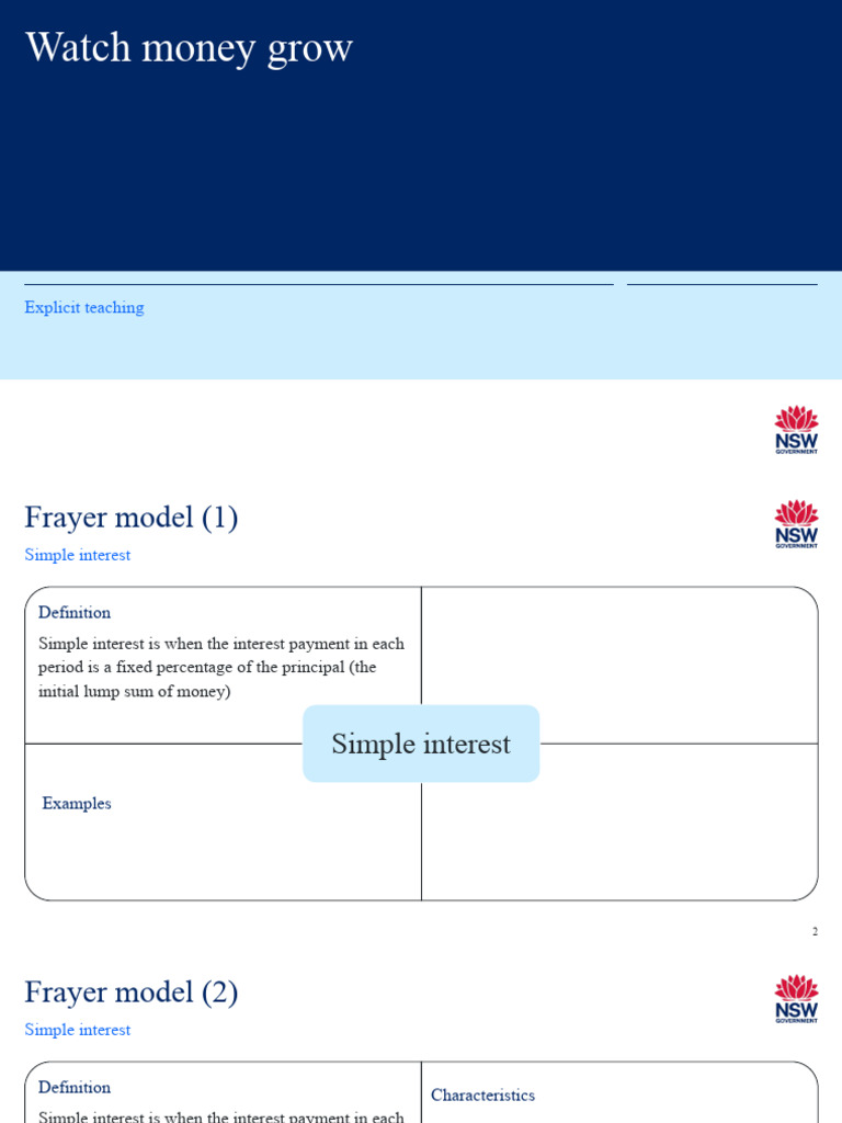 Mathematics s5 Unit 05 Lesson 10 Watch Money Grow | PDF | Interest ...