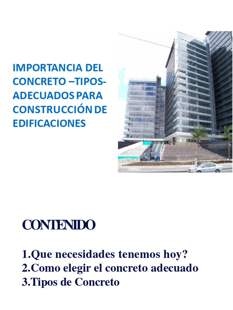 S1 - Importancia de La Tecnologia Del Concreto | PDF | Hormigón | Materiales de construcción