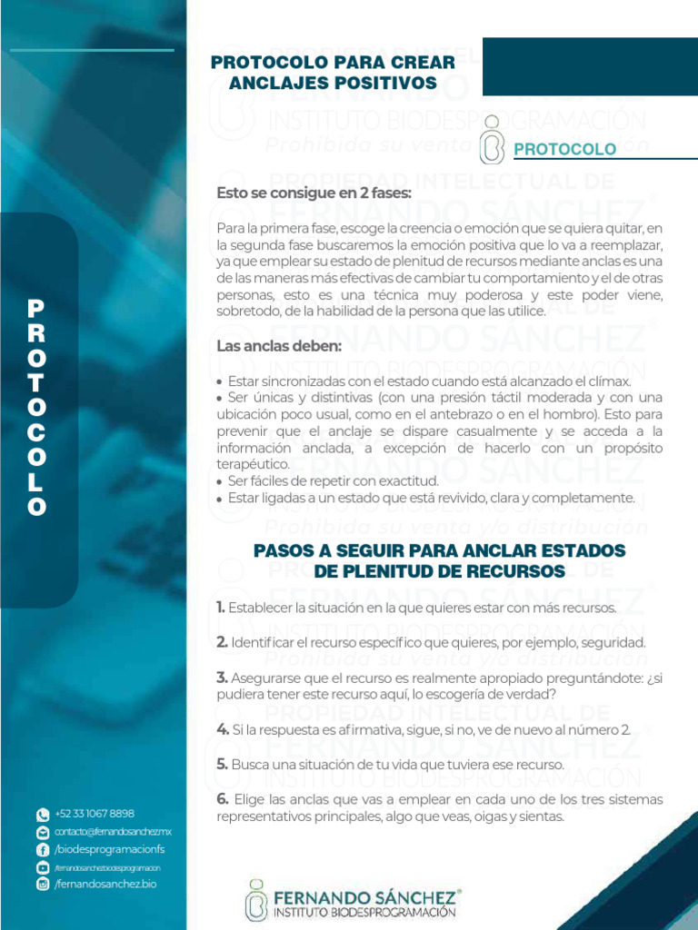 M10 U4 PROTOCOLO DE PNL PARA CREAR ANCLAJES POSITIVOS - Compressed | Descargar gratis PDF | Las ...