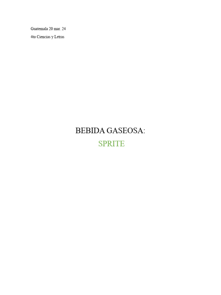 Sprite | PDF | Refresco