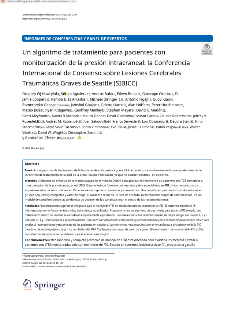 Algoritmo de TCE | PDF | Lesión cerebral traumática | Terapia