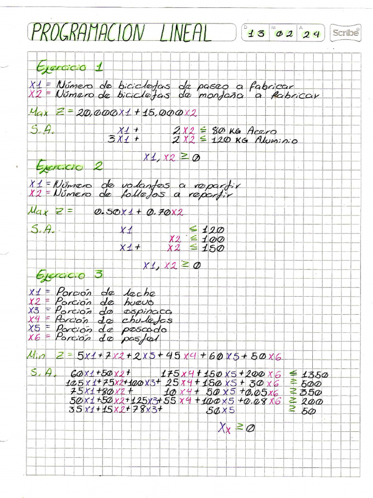 Programación Lineal | PDF