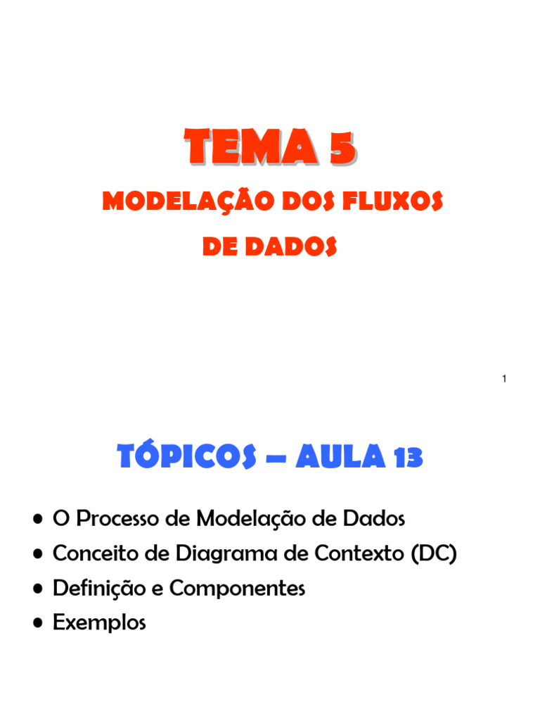 TEMA 5 - AS - Modelacao Do Fluxo de Dados e Ferramentas de Analise de Dados - DC, DFD, DD, AD TD ...
