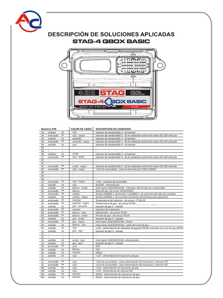 STAG-4 QBOX BASIC - Leads Description - (2016.09.06) - ES | PDF | Ingeniería mecánica ...