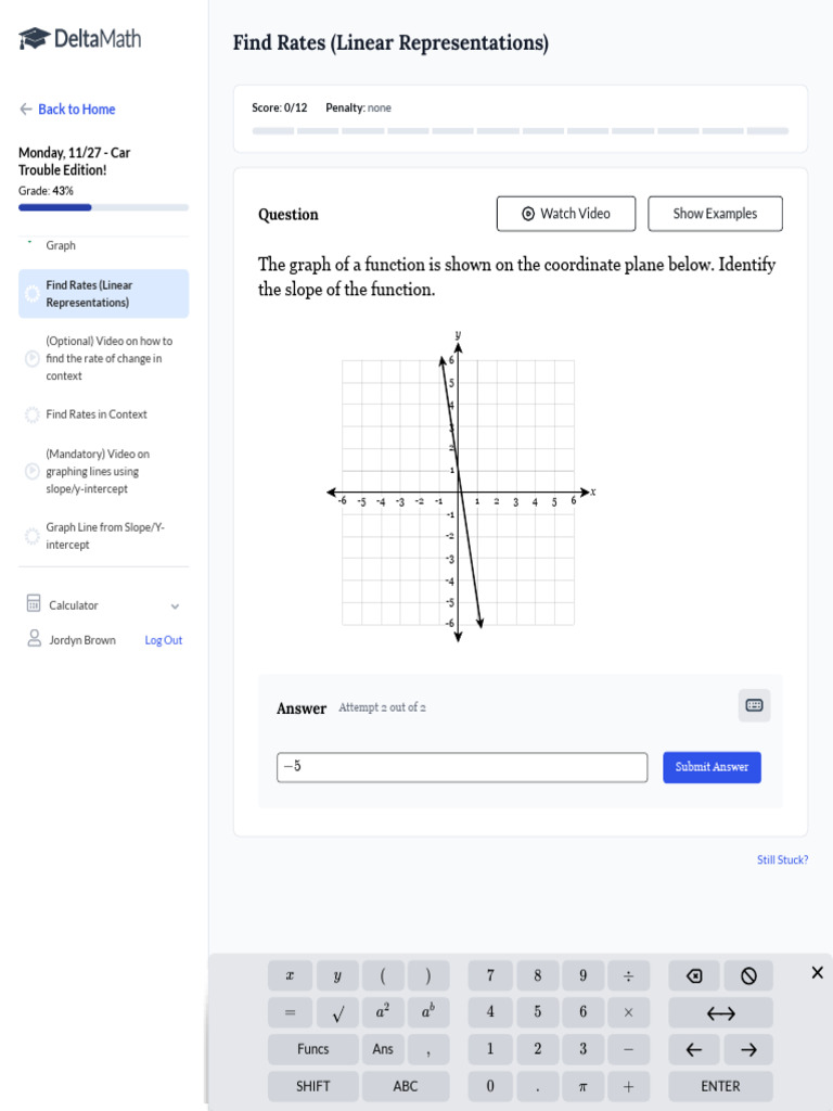 DeltaMath Student Application | PDF | Mathematical Analysis | Mathematics