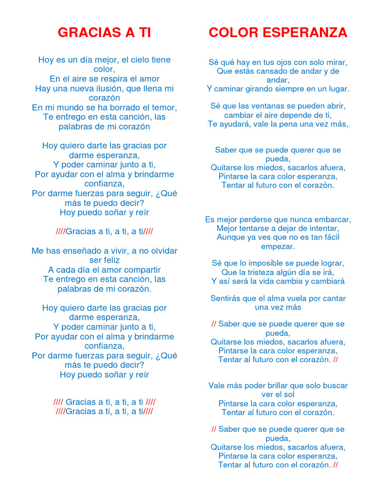 Letra Mix Musical | PDF