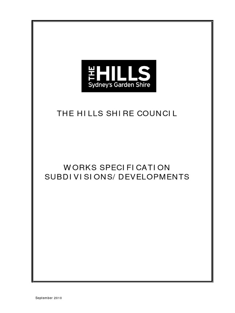Work Specification Subdivision Development | PDF | Road Surface | Concrete