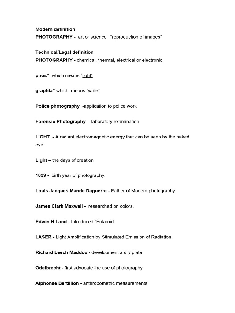 Final Exam Reviewer Photo | PDF | Camera | Light