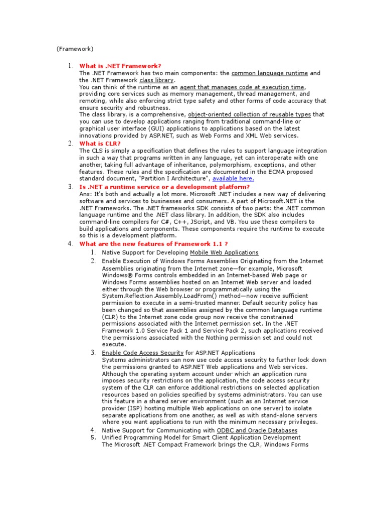 Interview Questions Pdf Component Object Model Class Computer Programming