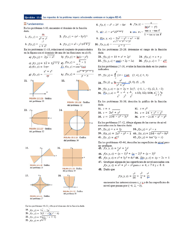 Calculo Ii Ejercicios 13.1-13.3 | PDF