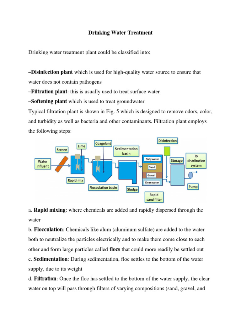 Drinking Water Treatment Methods Explained | PDF | Water Purification | Water