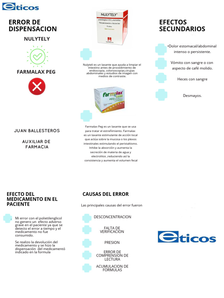 Efectos y usos de Nulytely y Farmalax | PDF | Heces | Medicamentos con ...