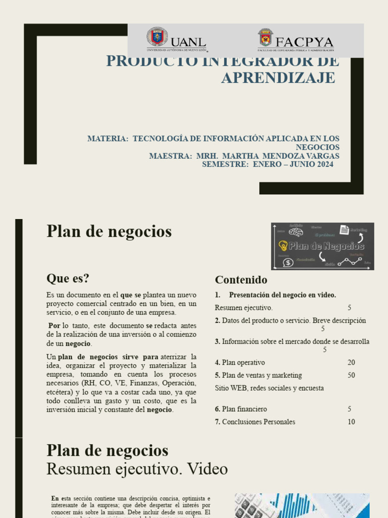 PIA ATI en Los Negocios | Descargar gratis PDF | Plan de negocios | Business