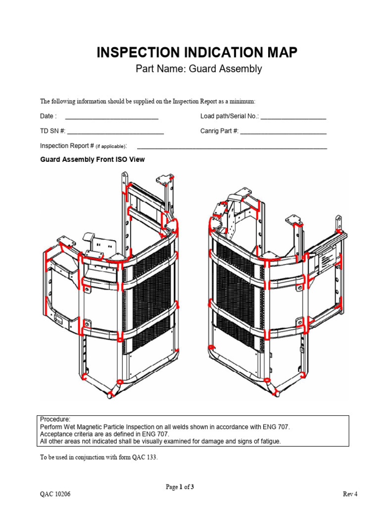 QAC 10206 - Inspection Indication Map-Guard Assembly - Rev 4 | PDF ...