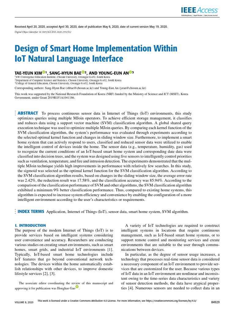Design of Smart Home Implementation Within IoT Natural Language Interface | PDF | Internet Of ...