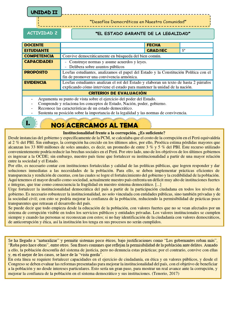 5° DPCC - Actv.02-Uni.2 2024 - Amp | PDF | Judicaturas | Liberalismo