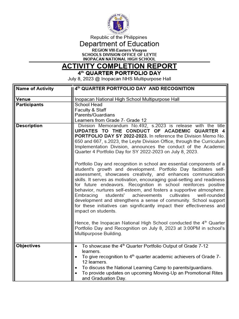 ACR 4th Portfolio Day | PDF | Behavior Modification | Cognition