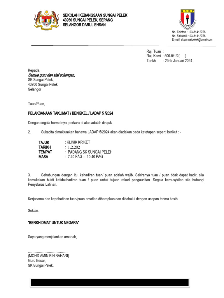 Surat Ladap 5 2024 | PDF