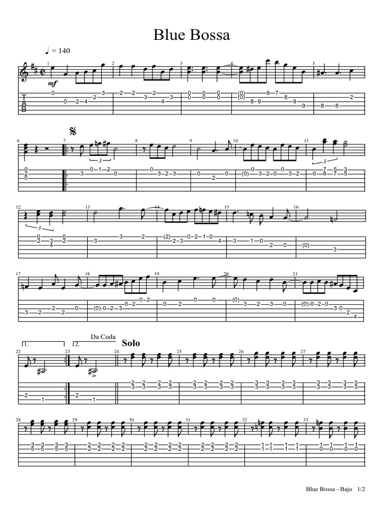 Blue Bossa - 2da Guitarra | PDF