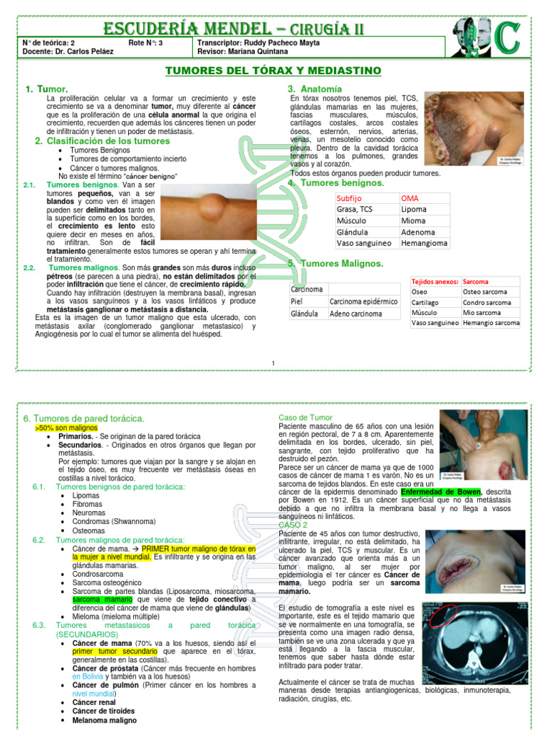 Mc-c2-r3-t2-Tumores Del Tórax y Mediastino | PDF | Metástasis | Cáncer