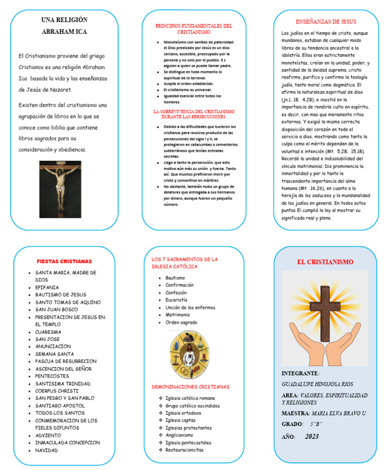 TRIPTICO | PDF | Iglesia Católica | Dios