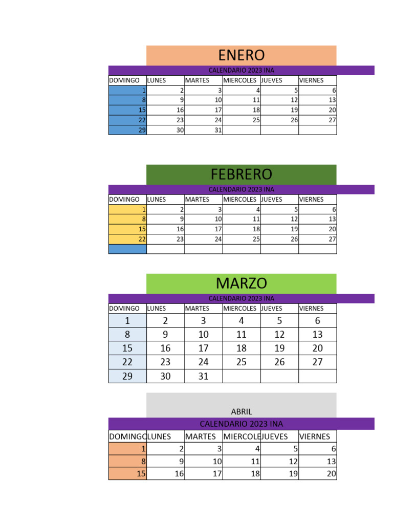 Calendario 2023 Instituto Apopa | PDF | Calendario | Unidades de medida