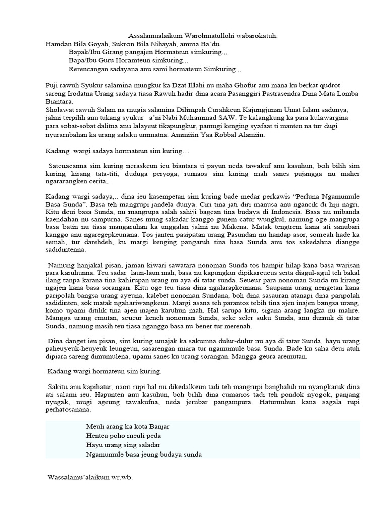 Biantara Ngmumule Basa Sunda | PDF