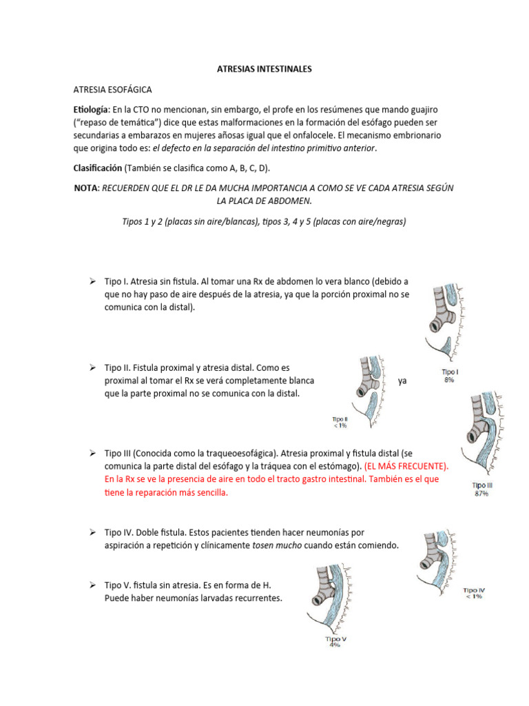 Atresias Intestinales: Clasificación y Diagnóstico | PDF | Enfermedades ...