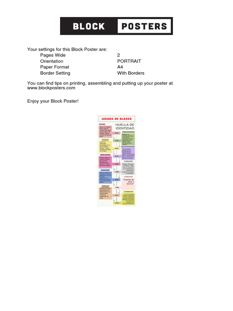 Block Poster Printing Settings Guide | PDF