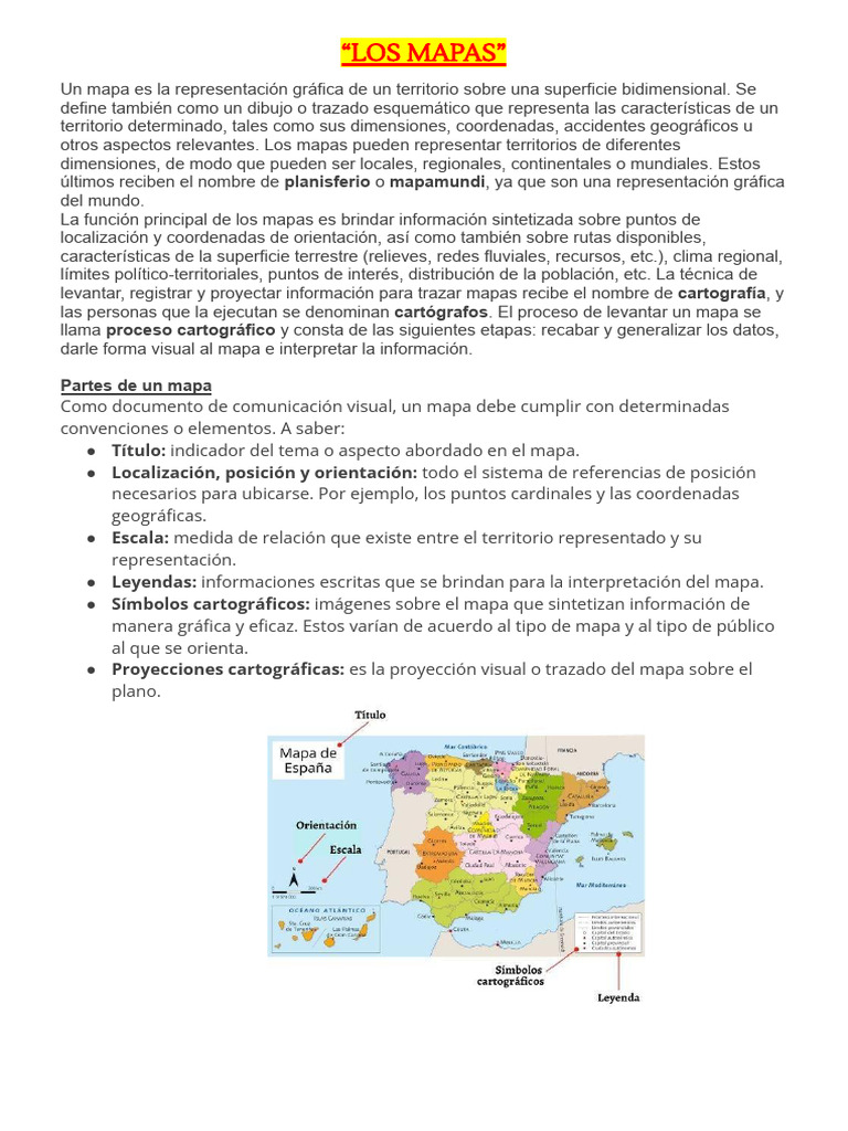 Partes y Tipos de Mapas | PDF | Mapa | Cartografía