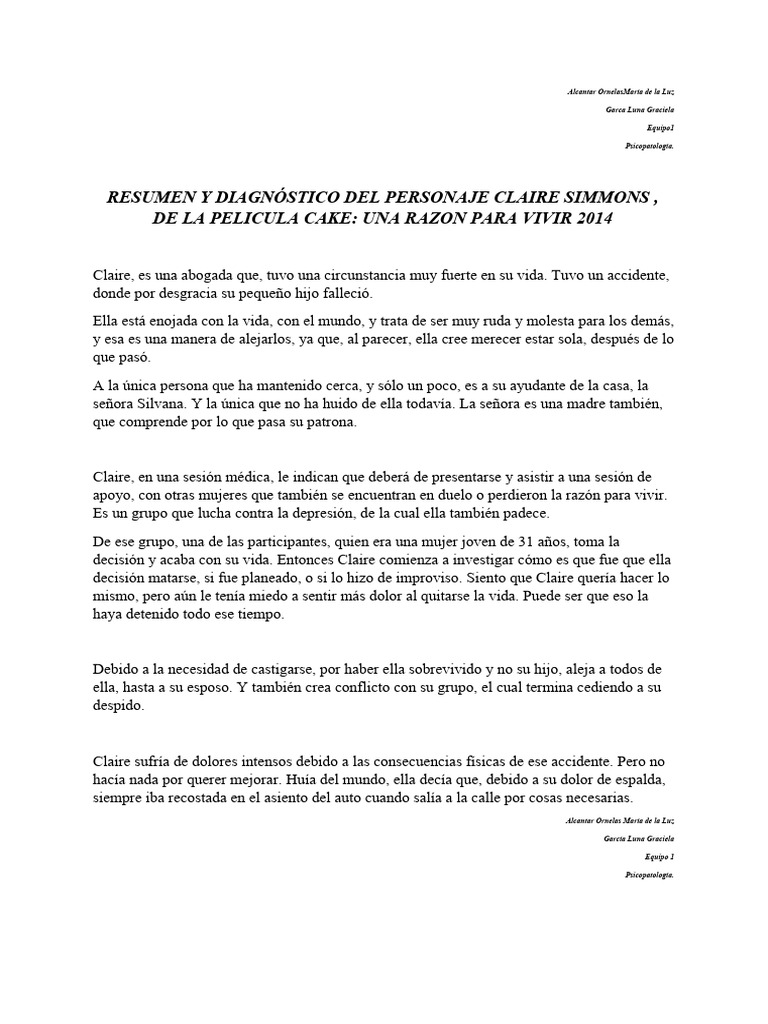 Clair | PDF | Depresión (estado de ánimo) | Sicología